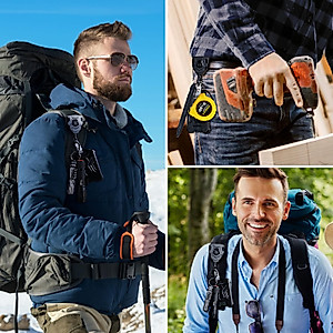 MNGARISTA Retractable Badge Holder and Heavy Duty Badge Keychain with Belt Clip, 31.5" Cord, 9oz Retraction, Tactical ID Card Holder with Retractable Badge Reel Key Chain, Black