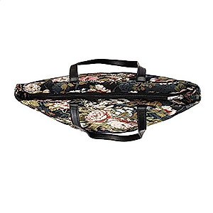 Signare Tapestry Shoulder Bag Tote Bag for Women with Peony Flower (SHOU-PEO)