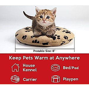Pet Heating Pad Microwave, Newborn Kitten Puppy Pet Snuggle Warming Safe Outdoor Bed Warmer, Gel Reusable Heat Pad Disc for Animals, Waterproof Heating Disk for Dog, Cat, Rabbit and Guinea Pig, Gifts