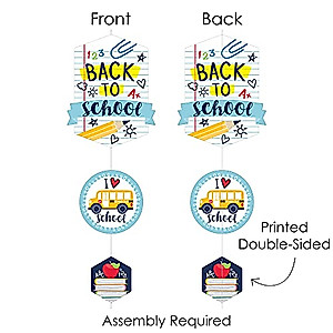 Big Dot of Happiness Back to School - First Day of School Classroom DIY Dangler Backdrop - Hanging Vertical Decorations - 30 Pieces