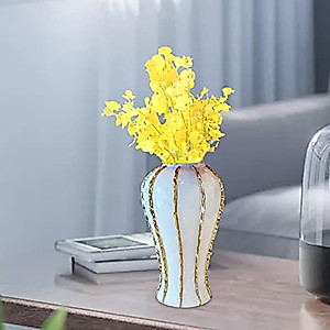 MagiDeal Porcelain Ginger Jar Storage Organizer Decoration Ceramic Flower Vase for Party Home