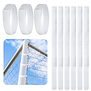 30 Pcs Goal Net Straps Soccer Attachment Straps Soccer Goal Trap White for Holding Soccer Nets to The Goal Posts for Boys Kids Soccer Training 14 x 0.8 Inch…