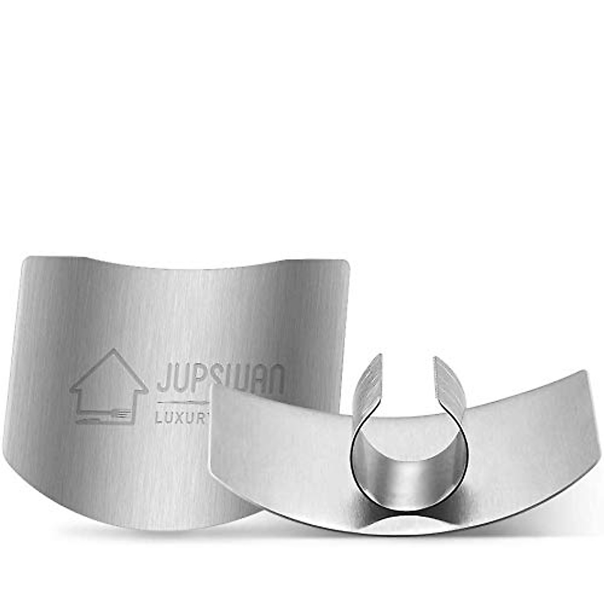 Jupswan Finger Guards for Cutting Stainless Steel Knife Cutting Protector Kitchen Tool Chef Knife Finger Guard for Food Chopping Cutting Avoid Hurting (2-Pack)