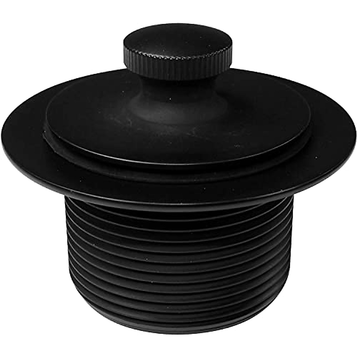 Westbrass Twist & Close Sch. 40 PVC Bath Waste with One-Hole Elbow, Matte Black, D49421-62