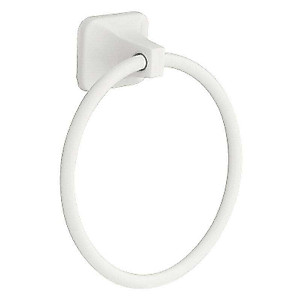 KJNS White Towel Ring 5-13/16 Dia. x 5.91 L in. Bathroom Decor Wall Decor Bathroom Organizer Bathroom Accessories Bathroom Storage Paper Towel Holder Towel Rack Towel Racks for Bathroom Bathroom