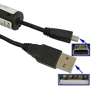 USB Data Sync Cable for Sony DSLR-A100 A200 A300 A350 A450 A550 A700 A850 A900 DSC-S650 S700 S730 S750 S780 S800 S950 W320 W330 S2000 S2100 H200 TF1 S5000 W530 W550 W710 W730 W690 W670 W630 W620 W610