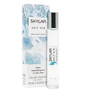 Salt Air Perfume By Skylar - Travel-Sized Rollerball - Paraben-Free, Phthalate-Free, Vegan, and Cruelty-Free Fragrance - Salty and Breezy - With Notes of Sea Salt and Driftwood (10mL / 0.33 fl oz)
