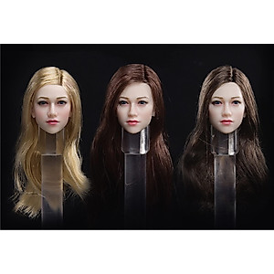 HiPlay 1/12 Scale Female Figure Head Sculpt, Charming Girl Doll Head for 6 Inch Action Figure TBLeague JIAOUDOLL HS046(B)