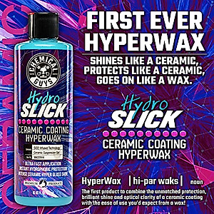 Chemical Guys WAC22916 HydroSlick Intense Gloss Sio2 Ceramic Coating Hyperwax, Hyper Gloss Shine, Safe for Cars, Trucks, SUVs, Motorcycles, RVs & More, 16 fl oz