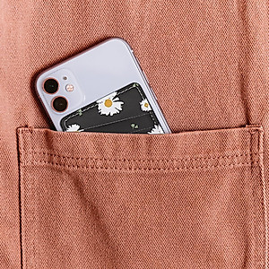 2Pack Card Holder for Phone Case, Leather Phone Card Holder, Cute Stick On Credit Card Wallet for Back of Phone iPhone and Android - White,Black