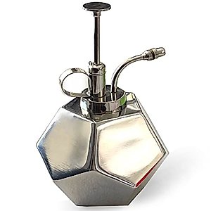 Stainless Steel Plant Mister Sprayer - metal plant mister spray bottle for succulents bonsai, air plants, indoor outdoor Silver spritzer pump for spraying moss orchid flowers herb gardens, terrariums