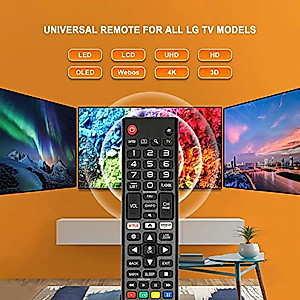 2 PC Universal Remote Control for LG Smart TV Remote Control,Compatible for All LCD LED 3D HDTV Smart TVs AKB75095307 AKB75375604 AKB74915305