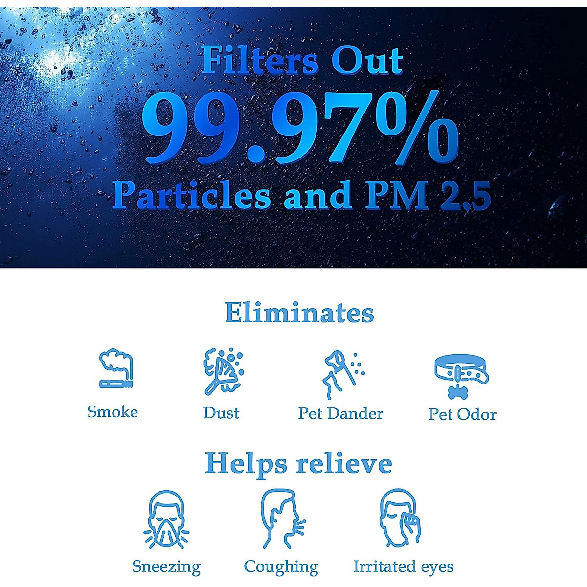 Vegebe 2-Pack F1 H13 True HEPA Filter Replacement, Compatible with 3M Filtrete C01 T02 Air Purifier