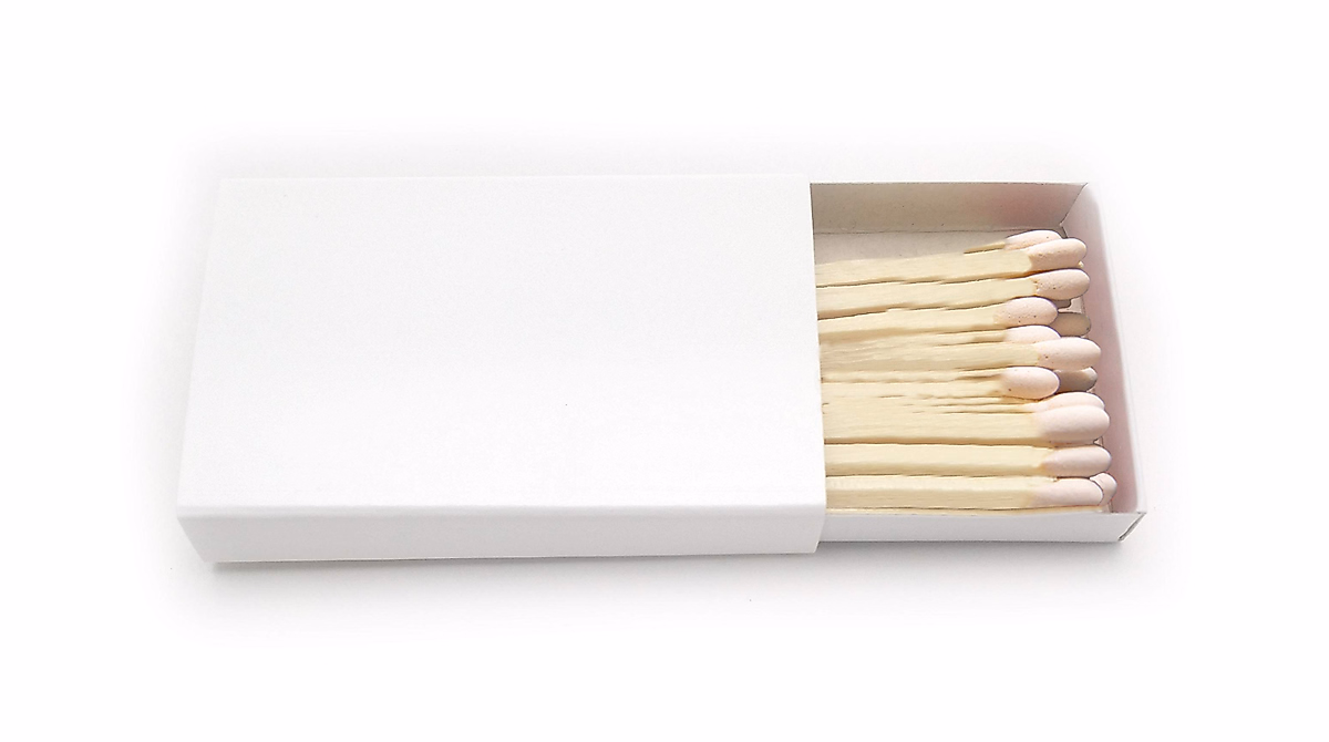 Party Favors Plus 50 Plain White Cover Wooden Matches Box Matches — 🛍️ The Retail Market