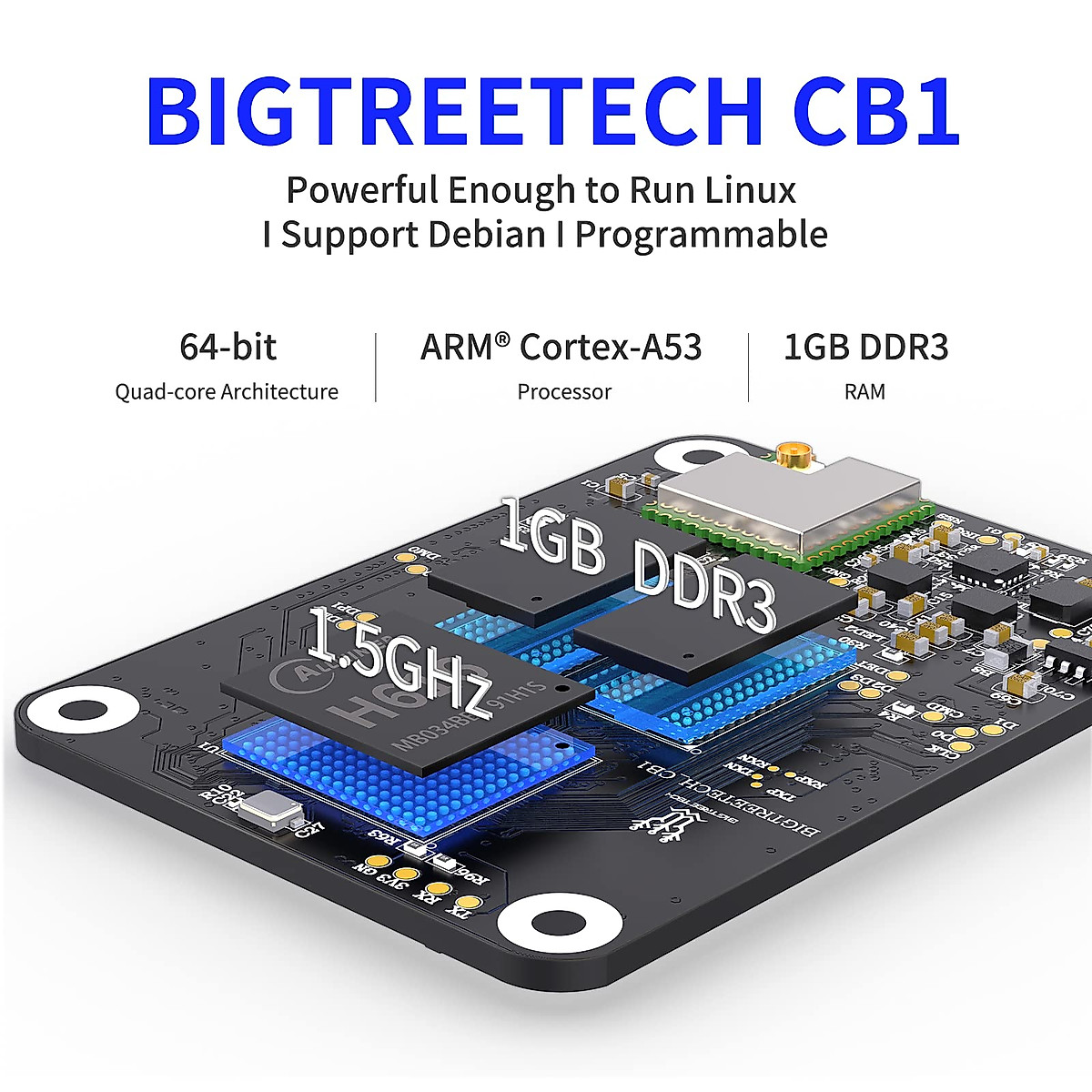 BIGTREETECH CB1 V2.2 + Pi4B Adapter Panel Board Kit, Support with SKR Mini E3 V3.0 Octopus V1.1 Octopus Pro SKR 3 Control Board to Run Klipper VS Raspberry-Pi 4/3B for Voron 3D Printer
