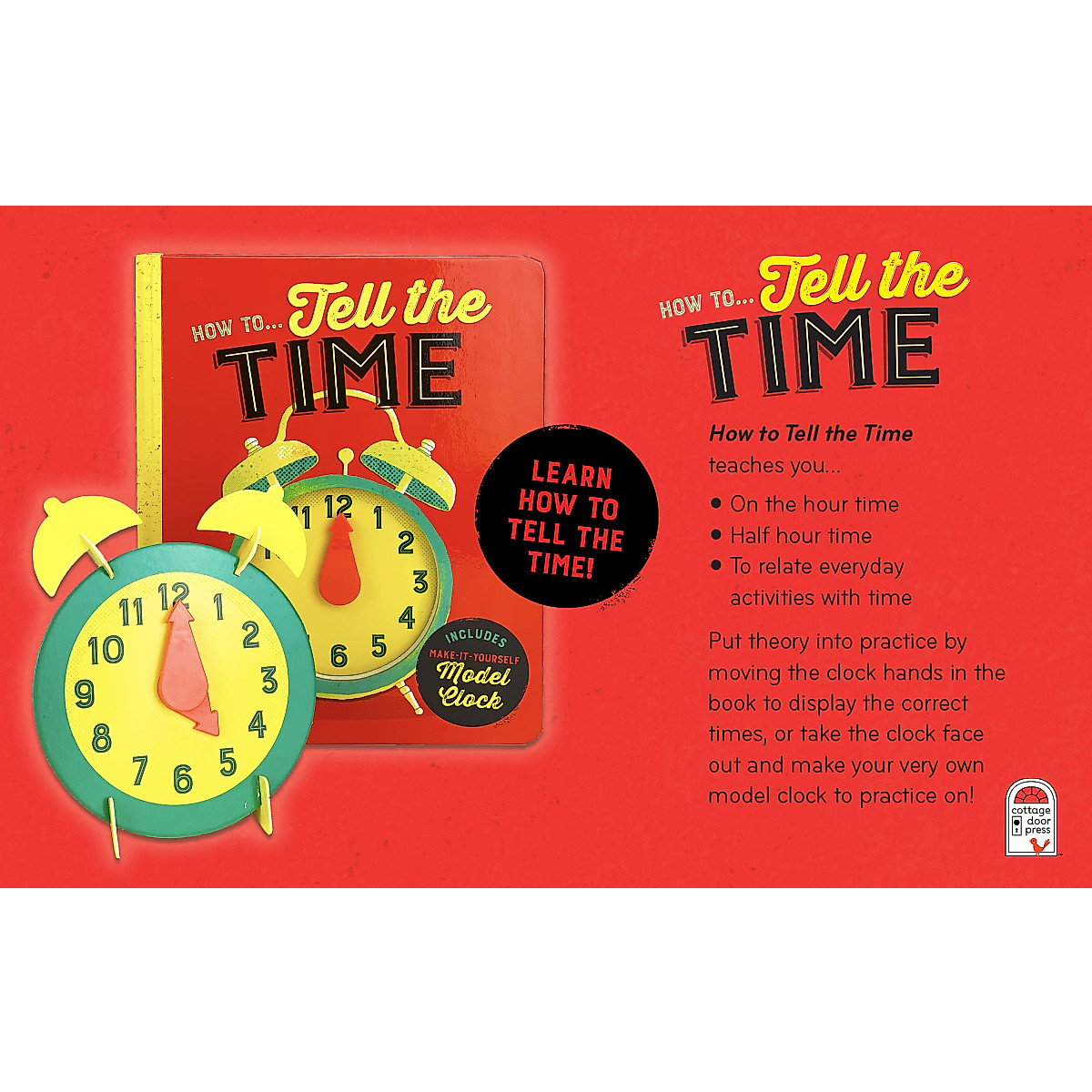2-Pack How To... Board Books - How to Tie Your Shoes & How To Tell Time, Interactive Educational Bundled Set, Ages 3-9