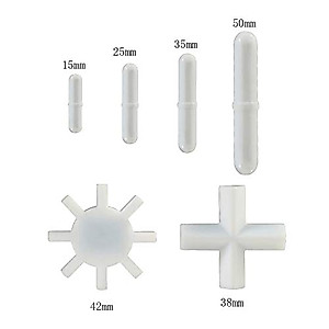 6 Pcs Magnetic Stirrer Mixer Stir bar Spinbar Stirring Mixer 3 Shapes (6, Combination Set)