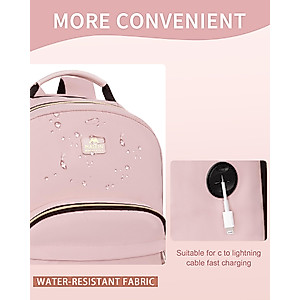 MATEIN 17 Inch Laptop Backpack for Women, Pink Travel Backpack Personal Item Size TSA Airline Approved with Luggage Strap & USB Charging Port, Water Resistant Extra Large Computer Bag for Nurse Work