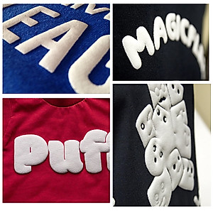 LOTOFUN Puff Vinyl Heat Transfer: 10"x4ft Black Color 3D Puff HTV Roll Puffy Heat Transfer Vinyl Rolls Foaming Iron-on Vinyl for Cricut T-Shirts Clothing