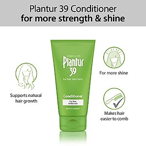 Plantur 39 Phyto Caffeine Women's Nourishing Conditioner 5.07 Fl Oz, for Fine, Thinning Natural Hair Growth, Sulfate Free, Wheat Protein, White Tea Extract