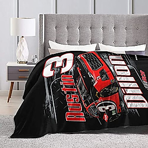 Austin Dillon 3 All Season Fleece Blanket Throw Ultra Soft Flannel Blanket Digital Printed Premium Fluffy Microfiber Fleece