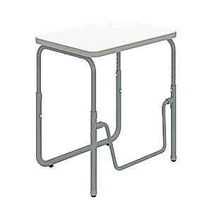 Safco Products AlphaBetter 2.0 Height – Adjustable Student Desk with Swinging Footrest Bar, Sit to Stand, 22"-30", Dry Erase