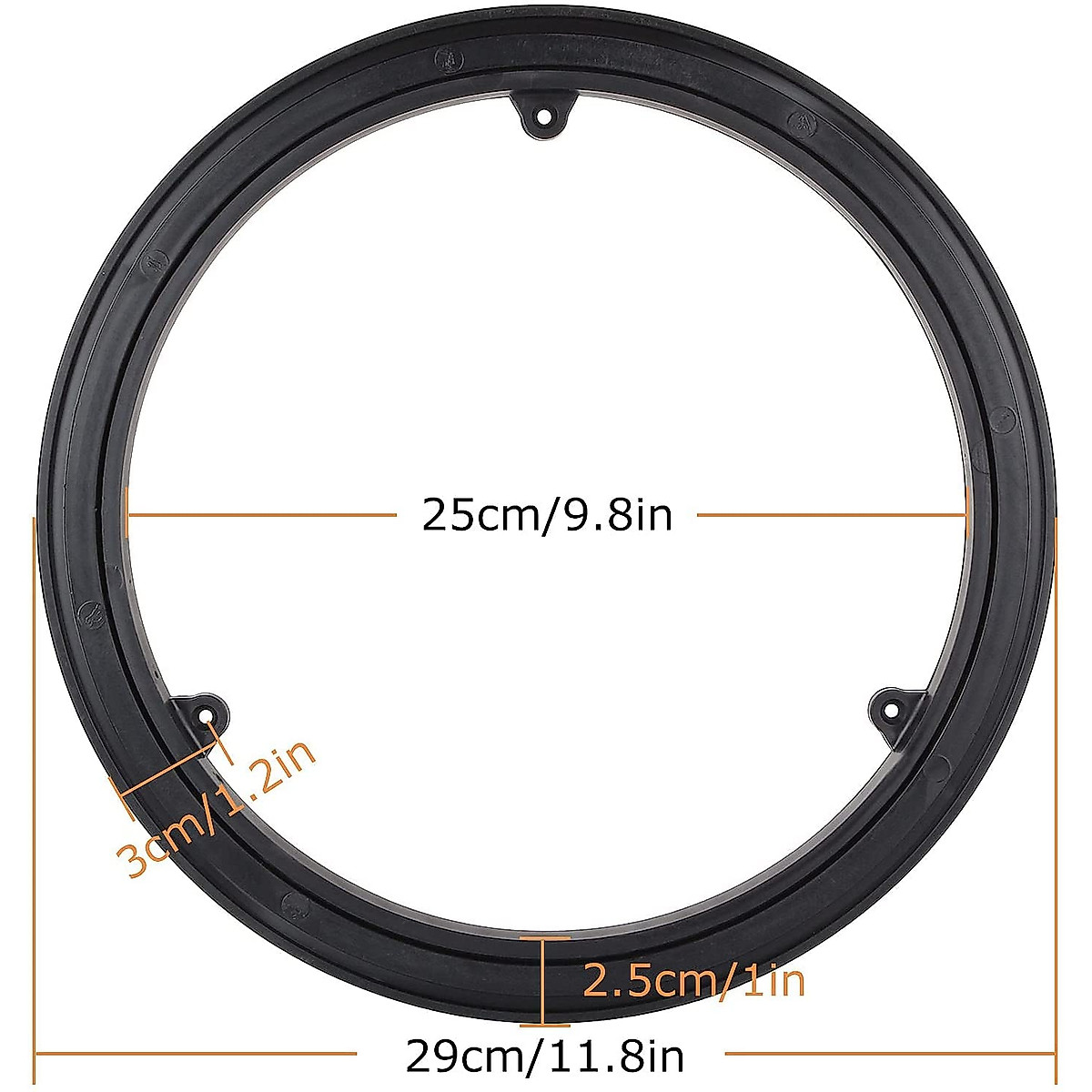 ZIQI 2 Pack 12 Inch Lazy Susan Plastic Rotating Turntable, Steel Ball Bearings Swivel Stand, ABS+PC Lazy Susan Hardware for Potted Plants, Rotating Display Stand, Stereo Speakers, 75 Lbs Capacity