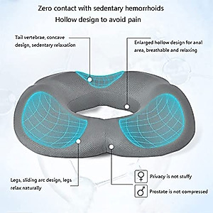 BUZZNN Seat Cushion for Office Chair, Office Chair Cushion, Car Seat Cushion, Ergonomic Design, Memory Foam Coccyx Cushion Pads for Tailbone Pain, Sciatica Relief Pillow