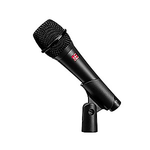Briskdrop sE Electronics V7 Black Dynamic Supercardioid Handheld Microphone, Black - Bundle with 2 XLR Cables and 10 Cable Ties