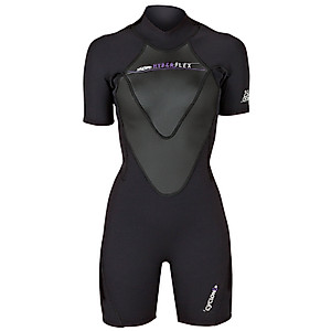 Hyperflex Wetsuits Women's Cyclone2 2.5mm Spring Suit, Black, 8 - Surfing, Windsurfing & Kiteboarding
