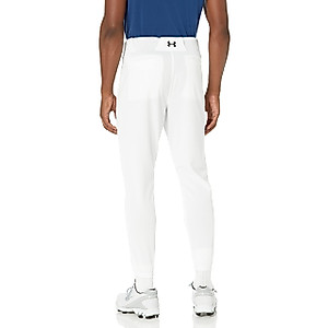 Under Armour Men's Utility Baseball Pant Closed 22, (100) White / / Black, Medium