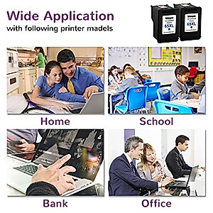 Inktopia Remanufactured Ink Cartridge Replacement for HP 65 XL 65XL N9K04AN for HP Envy 5055 5052 5058 DeskJet 3755 2655 3720 3722 3723 3730 3732 3752 3758 2652 2624 Printer (2 Black)