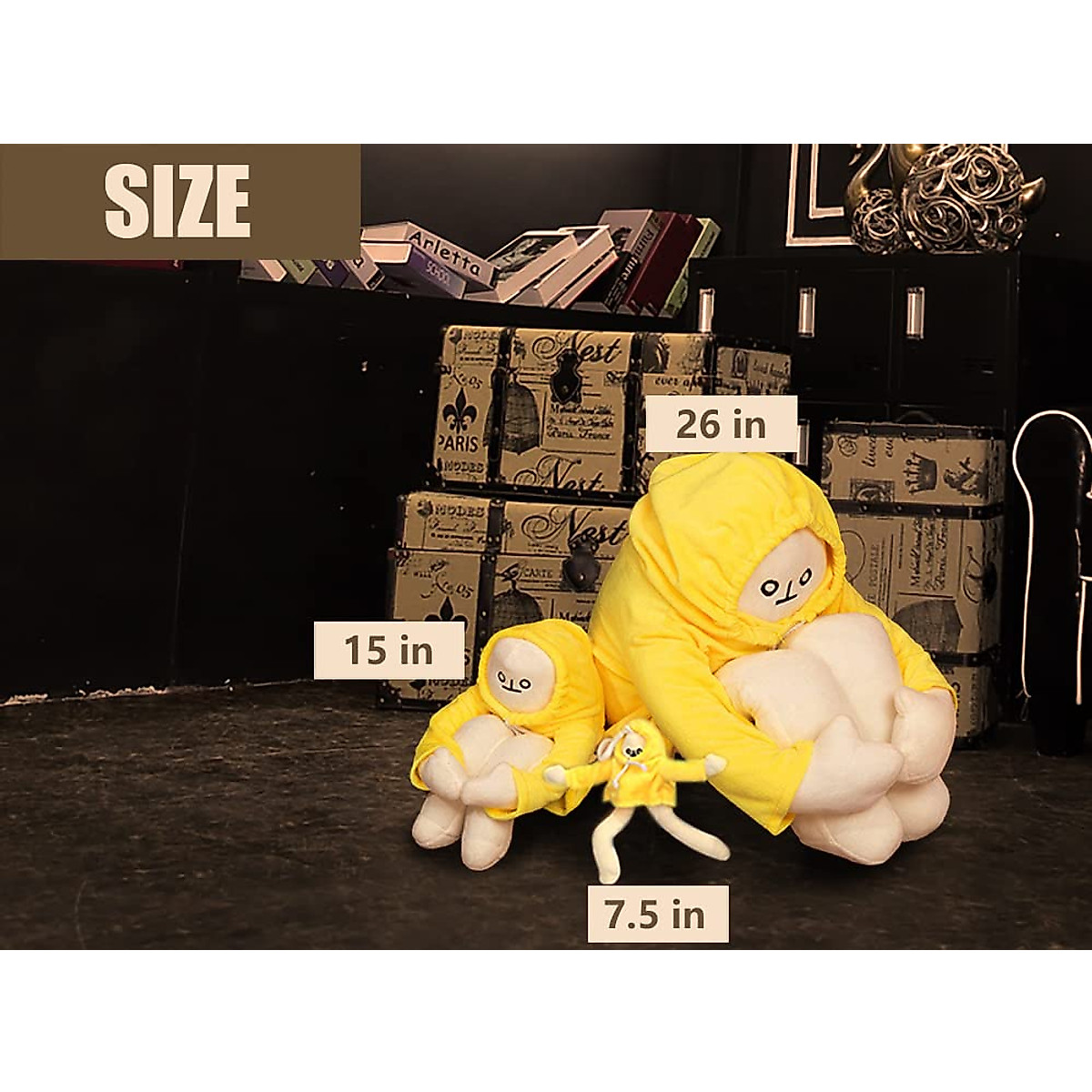 Kahopy Plush Toy Stuffed Doll with Magnet Pose Changeable Funny Doll Man Decompression Toy Birthday Party Festivals Gifts (7.5 in)