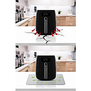 FLASLD Heat Resistant Mat for Air Fryer Site on, Fireproof Silicone Mats for Kitchen Counter, Countertop Protector, No-slip and Waterproof (12"X18", Gray)