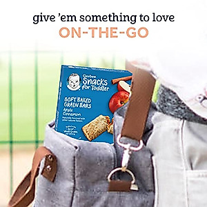 Gerber Snacks for Toddler Soft Baked Grain Bars, Apple Cinnamon, 5.5 Ounce (Pack of 8)