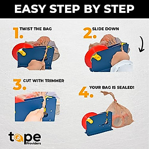 MAT Stainless Steel Premium Bag Sealing Tape Dispenser for Ground Meat Packaging System & Bag Neck Sealer: for up to 1/2 inch Wide