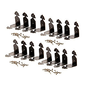 dophee 16 Pack Metal L Shaped Corner Guards, Decorative Jewelry Box Corner Protector, Vintage Corner Edge Guard with Mounting Screws for DIY Box Wood Box Cabinet Drawer, 1.54"x0.71"