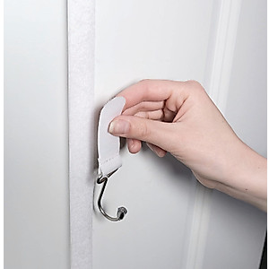 Jokari Heavy Duty 16 Hook Over The Door Purse Rack for Hats and Accessories. Adjustable Straps and Movable Velcro Hooks To Store, Organize and Display Bags, Scarves or Caps Saving Closet Storage Space