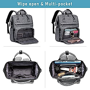 LOVEVOOK Laptop Backpack for Women,17 Inch Work Travel Bag Computer Bags Teacher Doctor Nurse Bags College Backpack Purse (Upgraded)