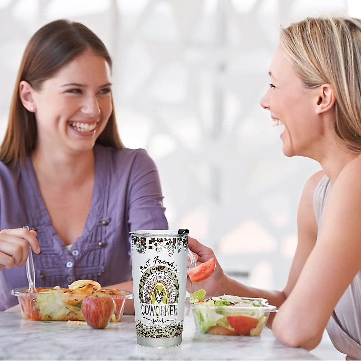 FlyweightZ Coworkers Gifts - 20oz Best Freakin Coworker Ever Tumbler Gifts for Women - Birthday Gift for Work Bestie - Going Away Gift Goodbye for Co Worker - Coworker Leaving Gift, 1 Piece