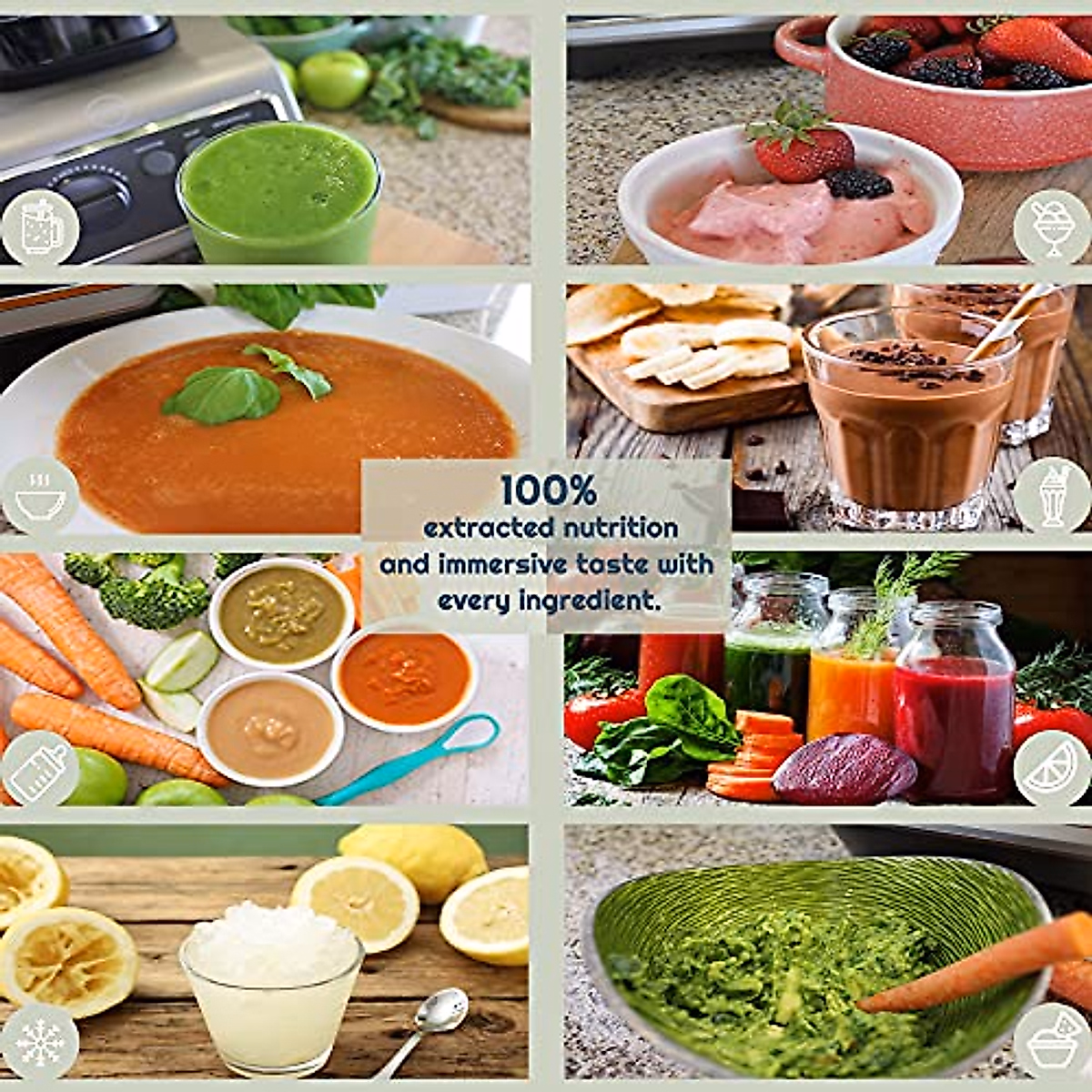 iCucina Professional-Grade High Speed Blender, 64 oz, Precision Control for Any Consistency in Smoothies, Hot Soups, Frozen Desserts, and More