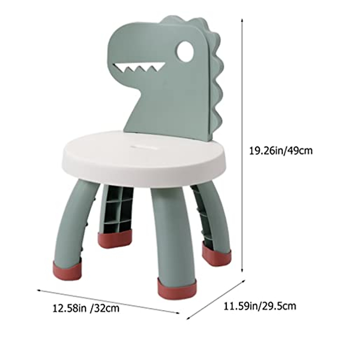 NOLITOY Bathroom Stool Toddler Chair Plastic Dinosaur Chair Cartoon Back Chair Toddlers Activity Chairs Step Stool Indoor Outdoor Kindergarten Use for Boys Girls Green Toilet Stool