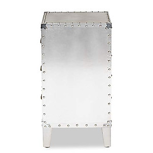 Baxton Studio Nightstands, Silver