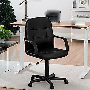 JFGJL Conference Chairs Ergonomic Mid-Back Office Chair Swivel Desk Chair and Easy to Clean