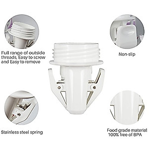 Breastmilk Storage Bag Adapters for Spectra S1 S2 Pumps, Avent Comfort Wide Mouth Flange Pump to Use with Lansinoh and Nuk Breastmilk Storage Bags by PumpMom