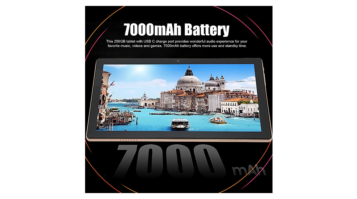 ASHATA 10in Tablet - HD Touchscreen, 4GB RAM, 256GB
