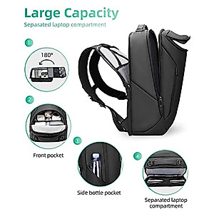 MARK RYDEN Water-proof Business laptop Backpack Fits 17.3'' Laptop&Chest Bag Slim Crossbody Bag Waterproof Cycling Travel Daypack