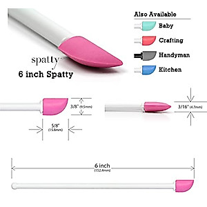 Spatty Last Drop Mini Makeup Spatula (6 Inch Pink) Shark Tank Mom Made Scrapes Foundation, Lotion, Cosmetics, Beauty Products, Perfect Gifts for Women, Teen, Grandma, Stocking Stuffers Under 5 Dollars