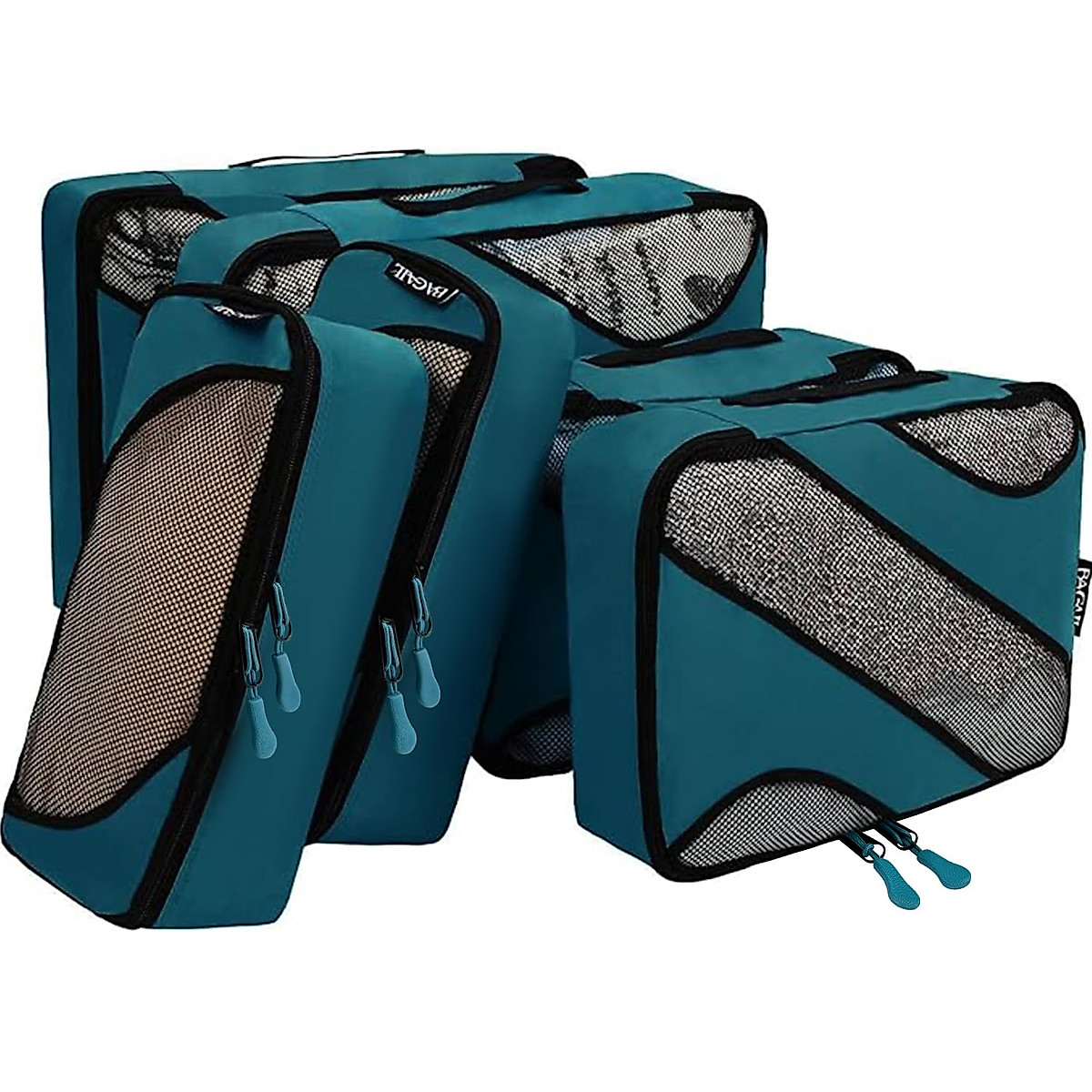 BAGAIL 6 Set Packing Cubes,Travel Luggage Packing Organizers(6Set Teal)