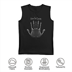 Mens American Rock Band Alice Music in Chains Tank Tops,Hawaiian Muscle Quick Dry Crewneck Sleeveless Shirts,Graphic Undershirt Vest for Men Gym Running Black XX-Large Tank Top